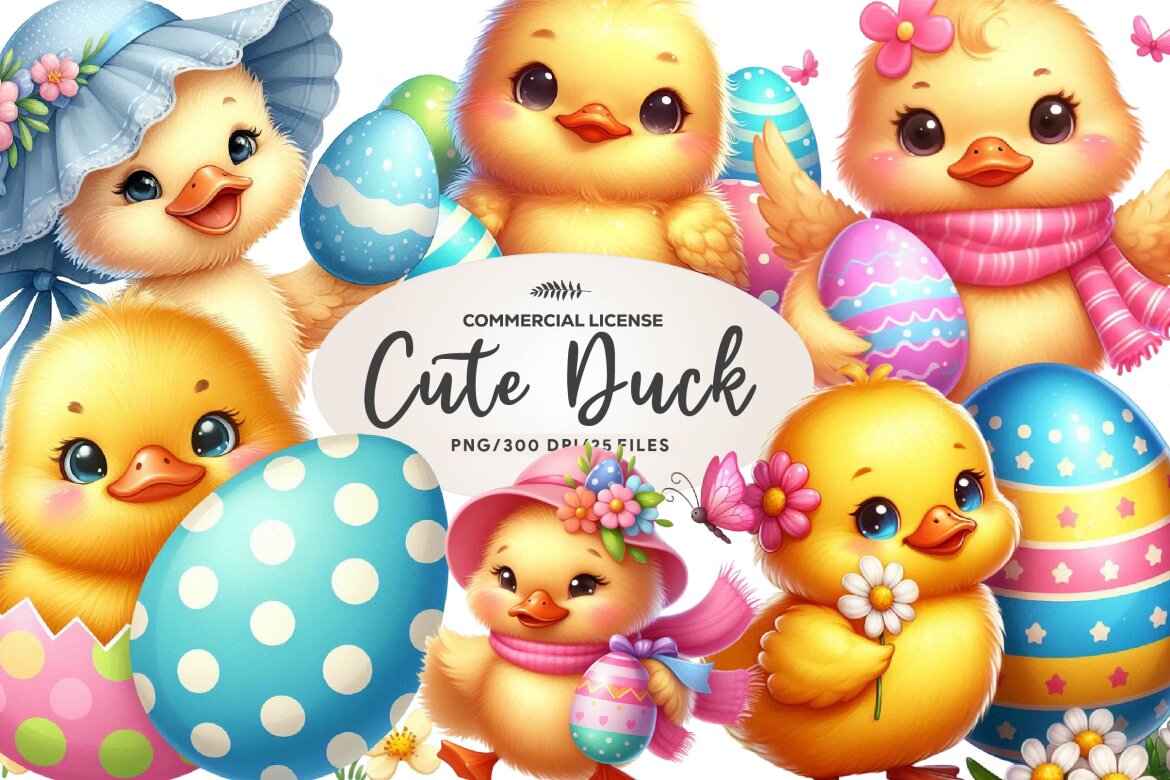Easter Cute Duck Clipart Duck | Deeezy