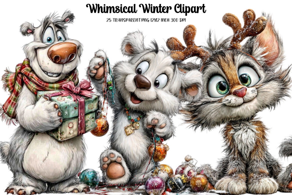 Whimsical Winter Clipart 25 | Deeezy