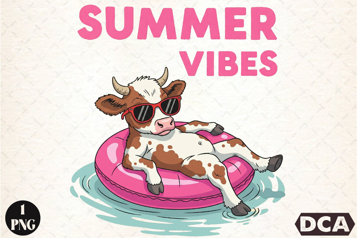 Summer vibes Highland cow | Deeezy