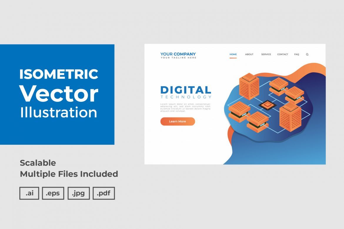 Isometric Vector Illustration Template Vol 4.1 | Deeezy