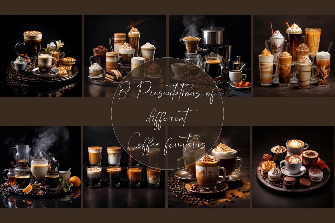 Presentations of different coffee fountains | Deeezy