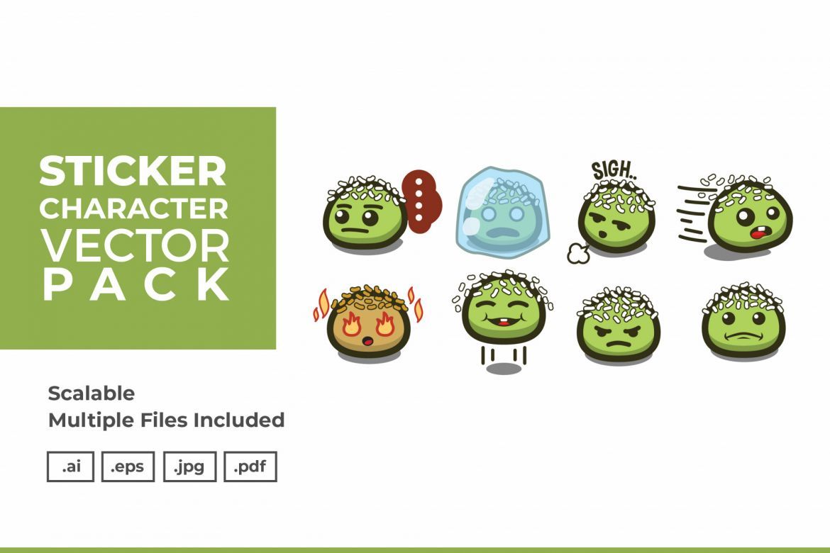 Sticker Character Vector Pack Vol 12 | Deeezy