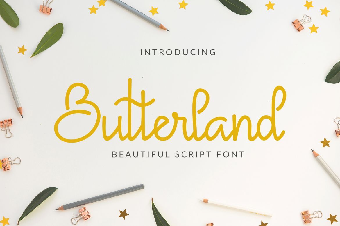 Butterland Monoline Script Font | Deeezy