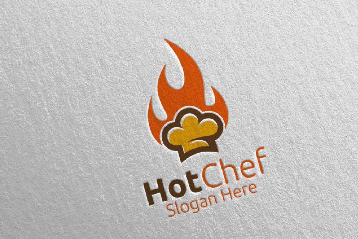 Hot Chef Food Logo for Restaurant or Cafe 23 | Deeezy