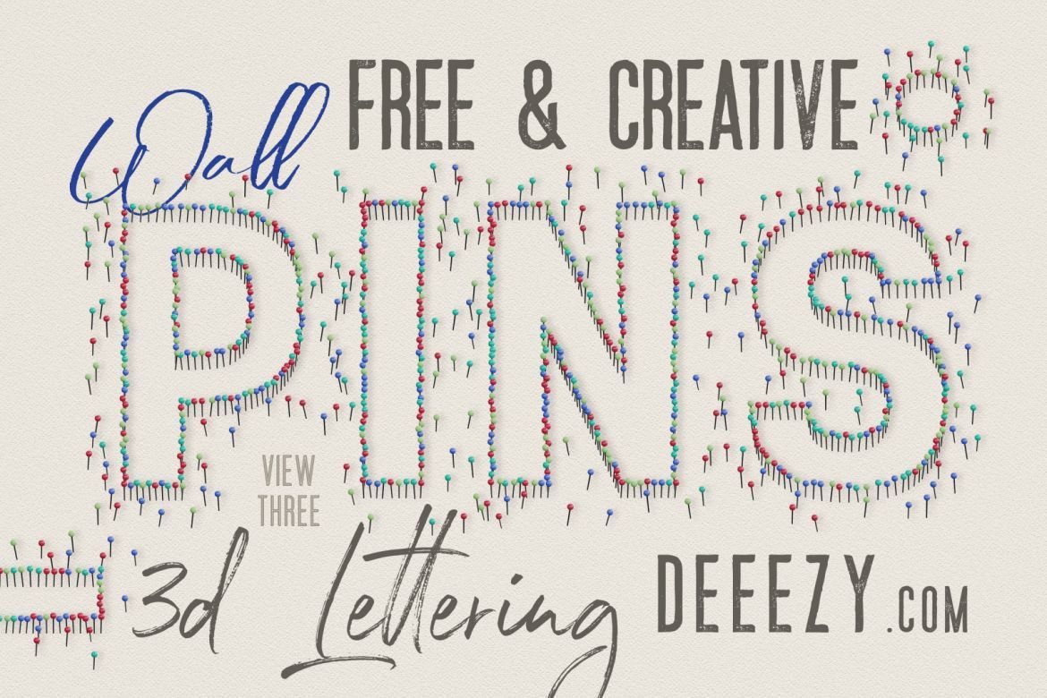 Free Wall Pins 3D Lettering | Deeezy