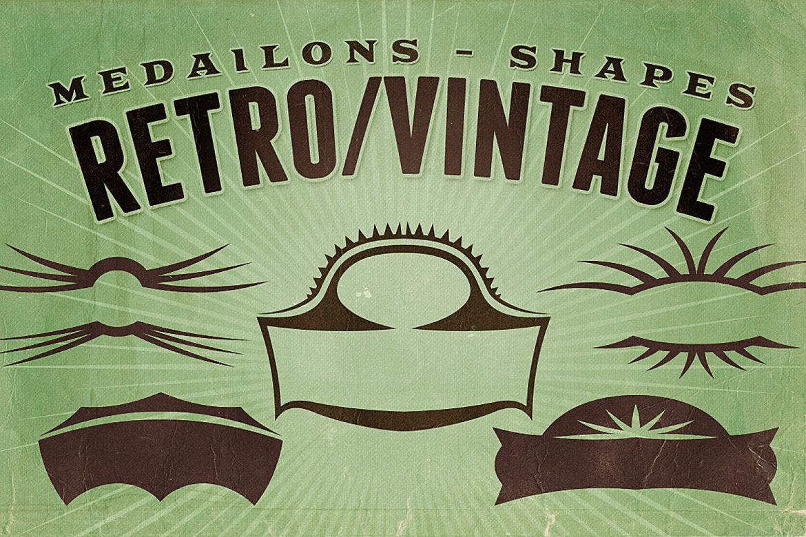 Retro & Vintage Shapes - Medailons | Deeezy