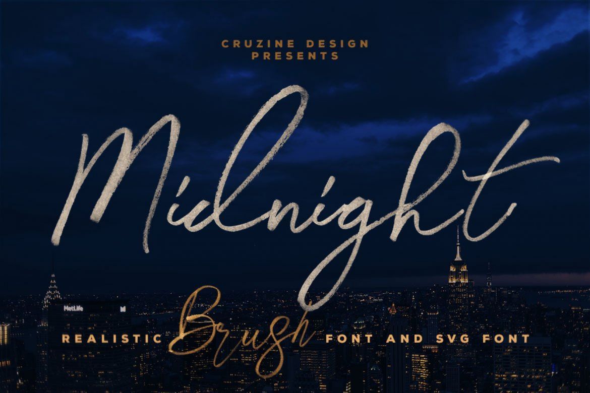 Midnight Brush & SVG Font | Deeezy