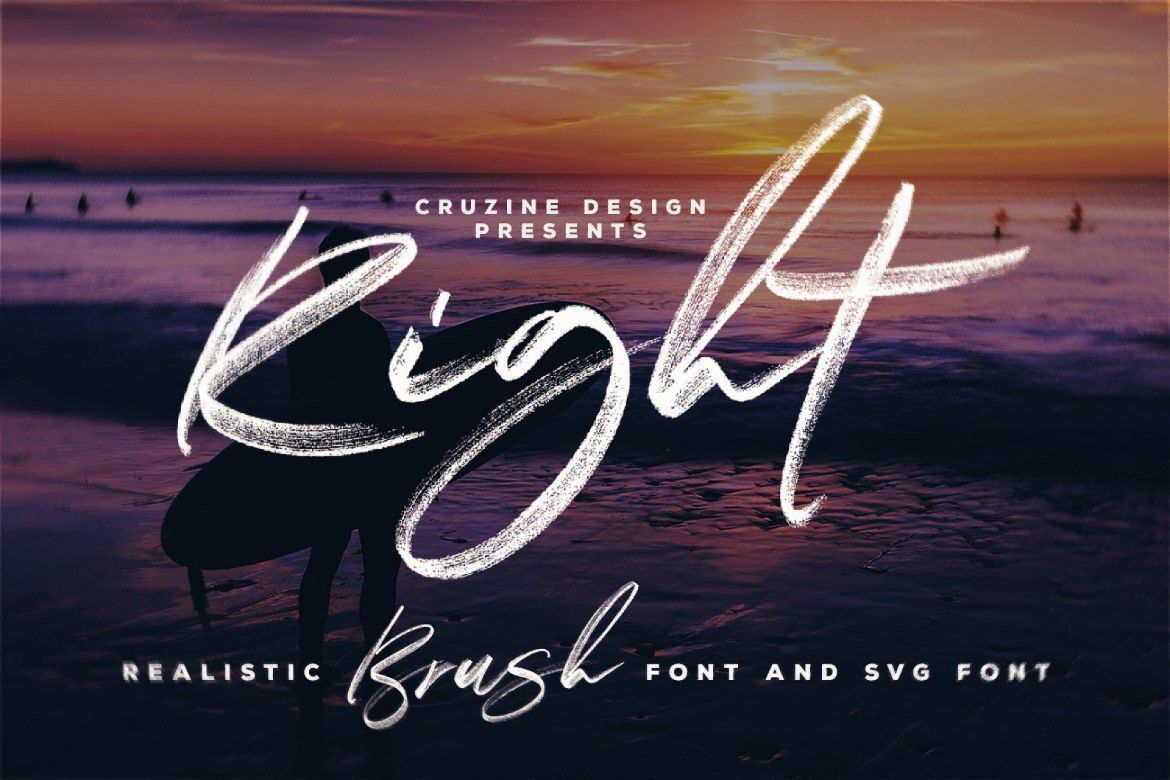 Right Brush & SVG Font | Deeezy