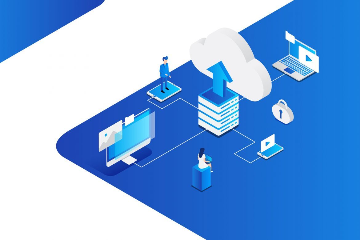 Cloud storage isometric illustration | Deeezy