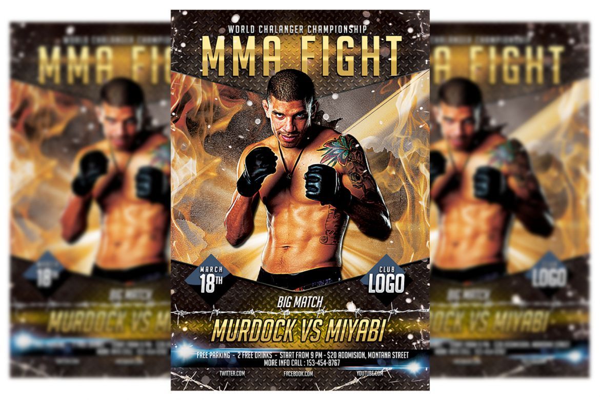 MMA Fighting Flyer Template #4 | Deeezy