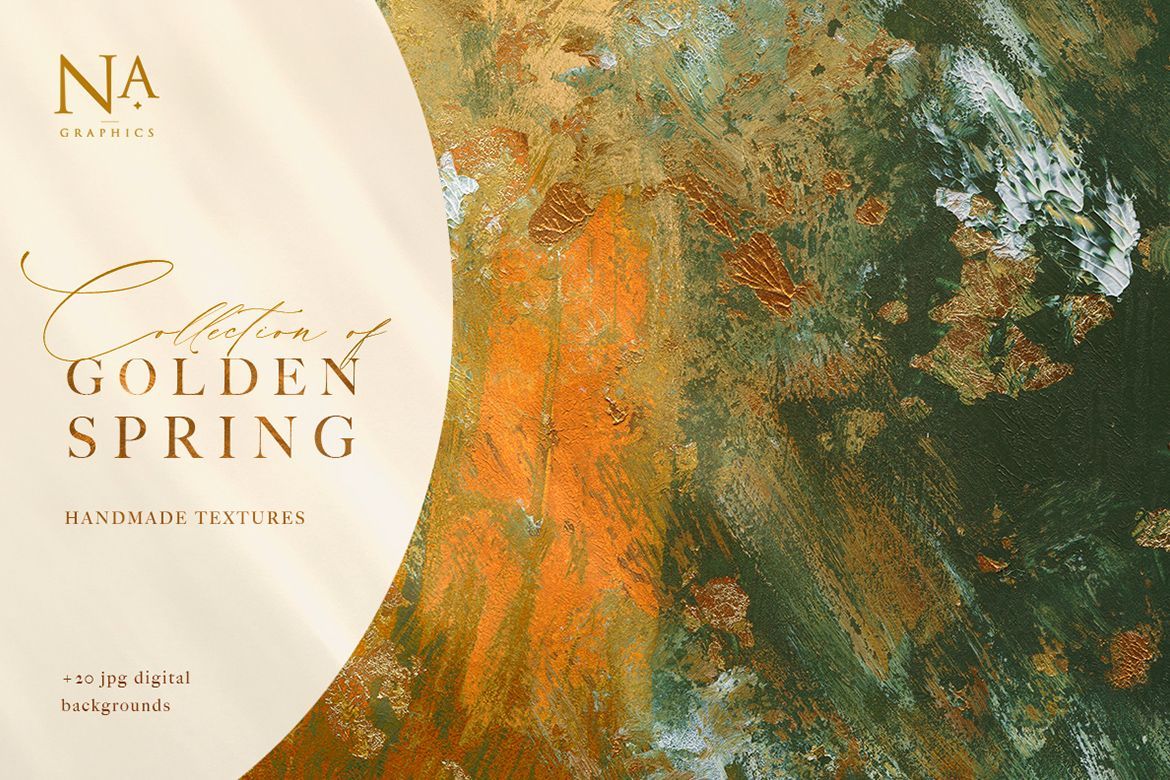20 Golden Spring Acrylic Textures | Deeezy