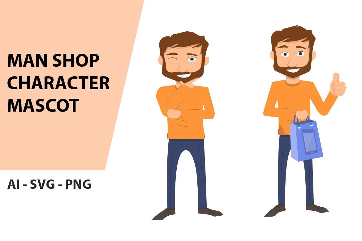 Shopping Man Character Vector Vol. 5 | Deeezy
