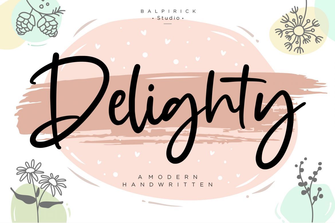 Delighty Modern Handwritten Font | Deeezy
