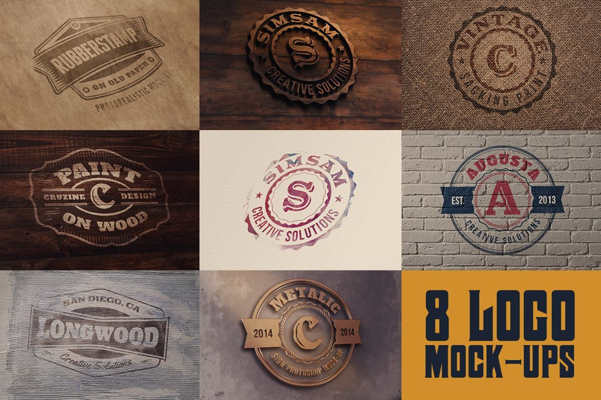 8 Realistic Logo or Text Mock-ups | Deeezy