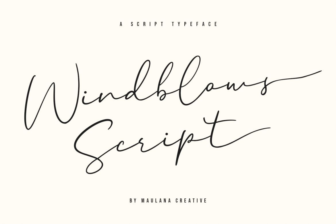 Windblows Script Typeface | Deeezy