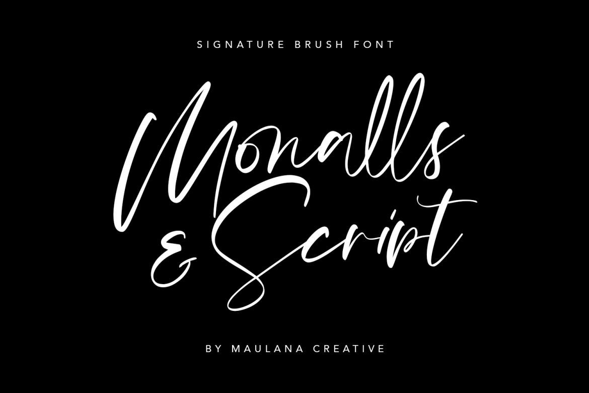 Monalls Script Signature Brush Font | Deeezy