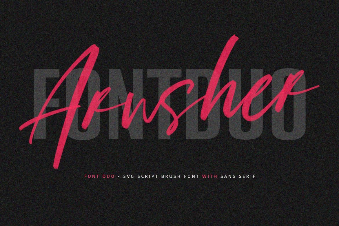Arusher Brush Font Duo Svg Script | Deeezy