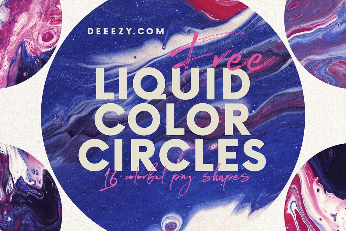 16 Free Liquid Color Circles | Deeezy