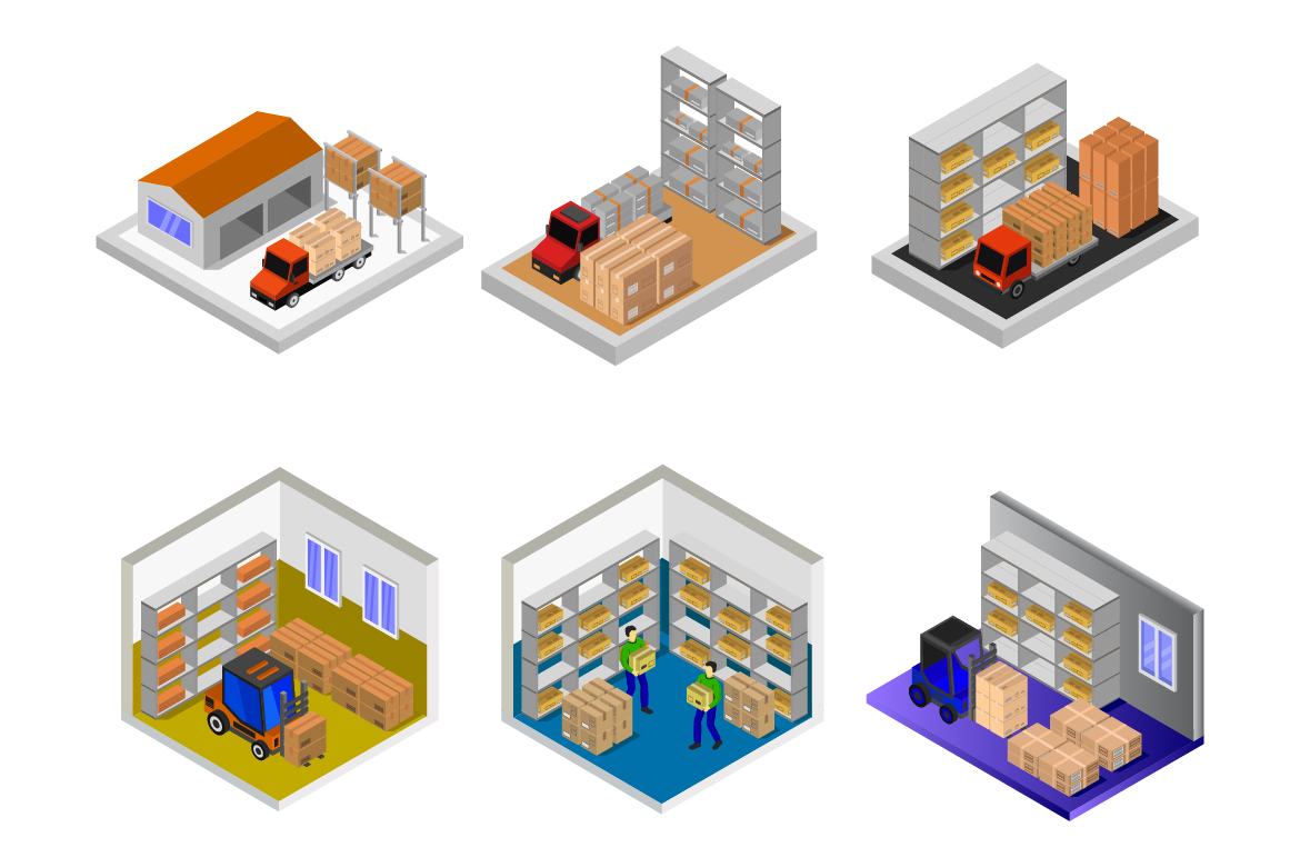6 isometric interior set - Warehouse 7 | Deeezy