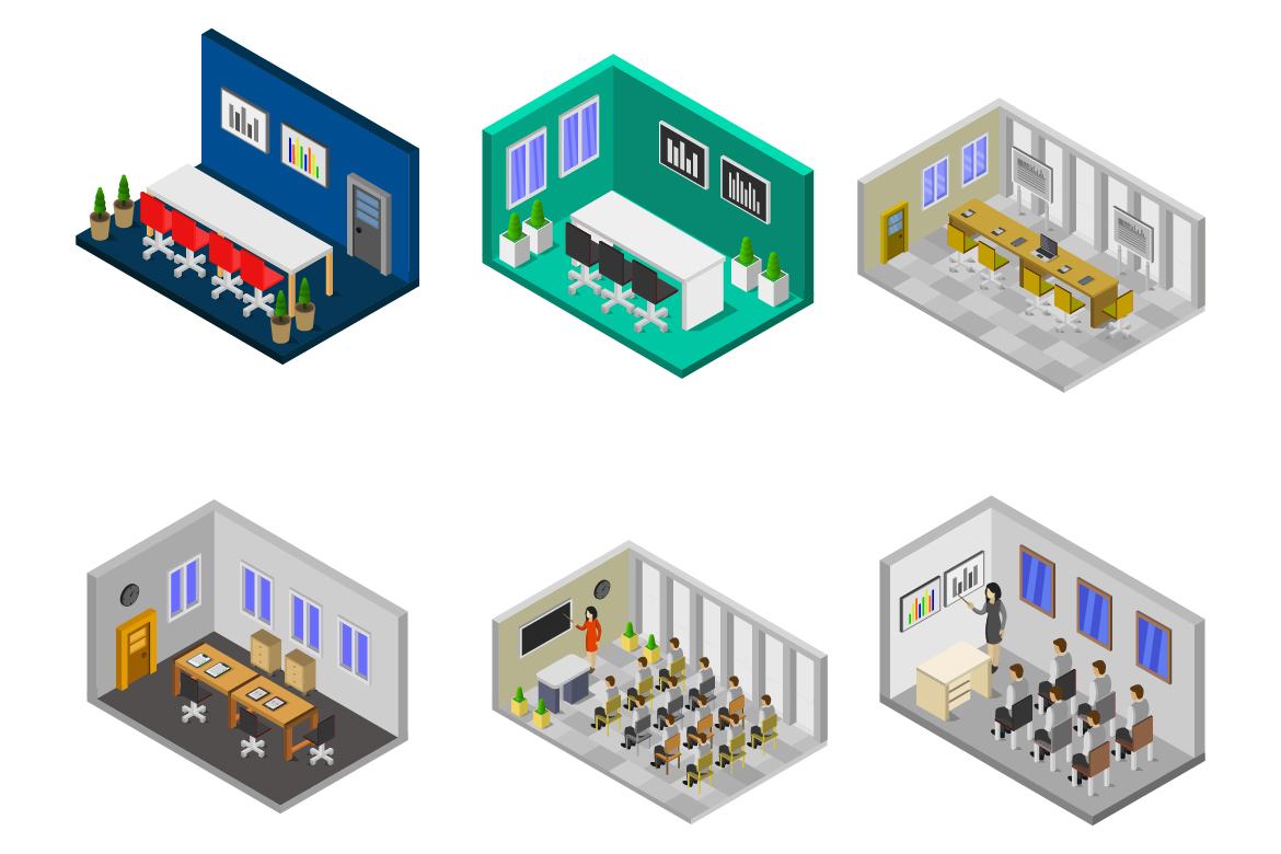 6 isometric interior set - conference room 1 | Deeezy