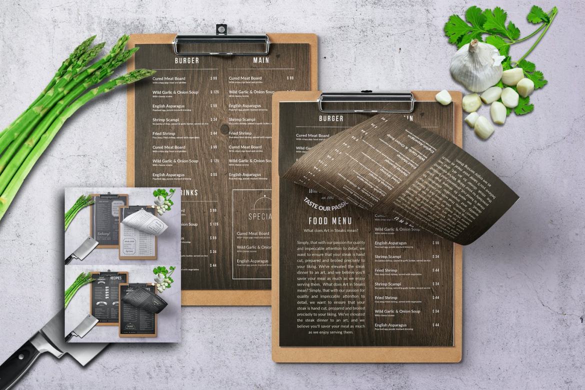 Single Page Menu Bundle | Deeezy