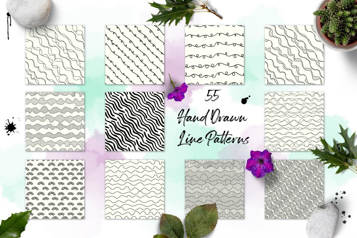 Hand drawn line pattern collection 2 | Deeezy