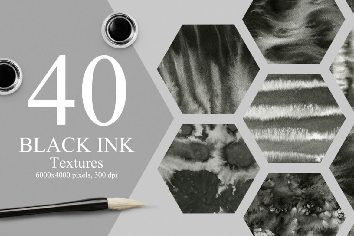 40 Black Ink Textures | Deeezy