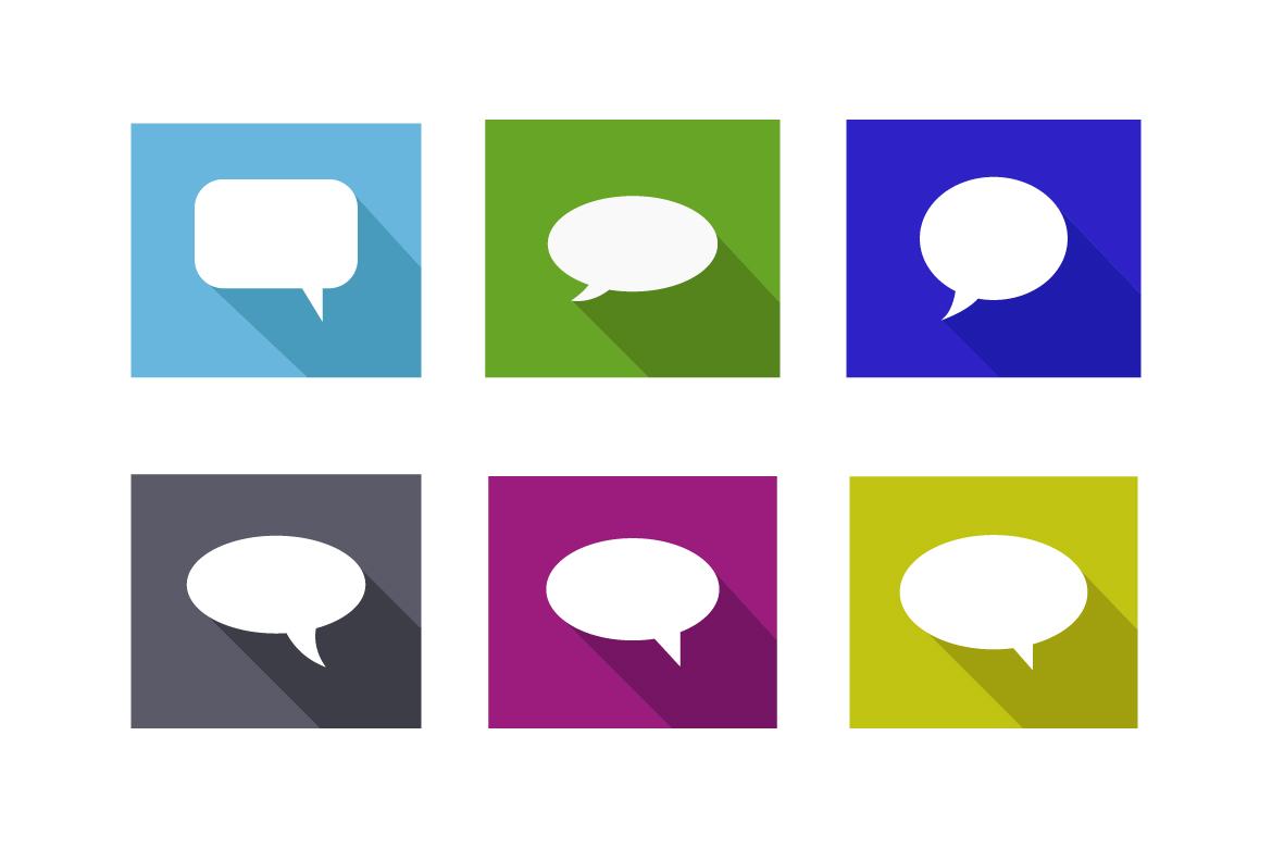 6 Vector Shapes - cloud dialog icons | Deeezy