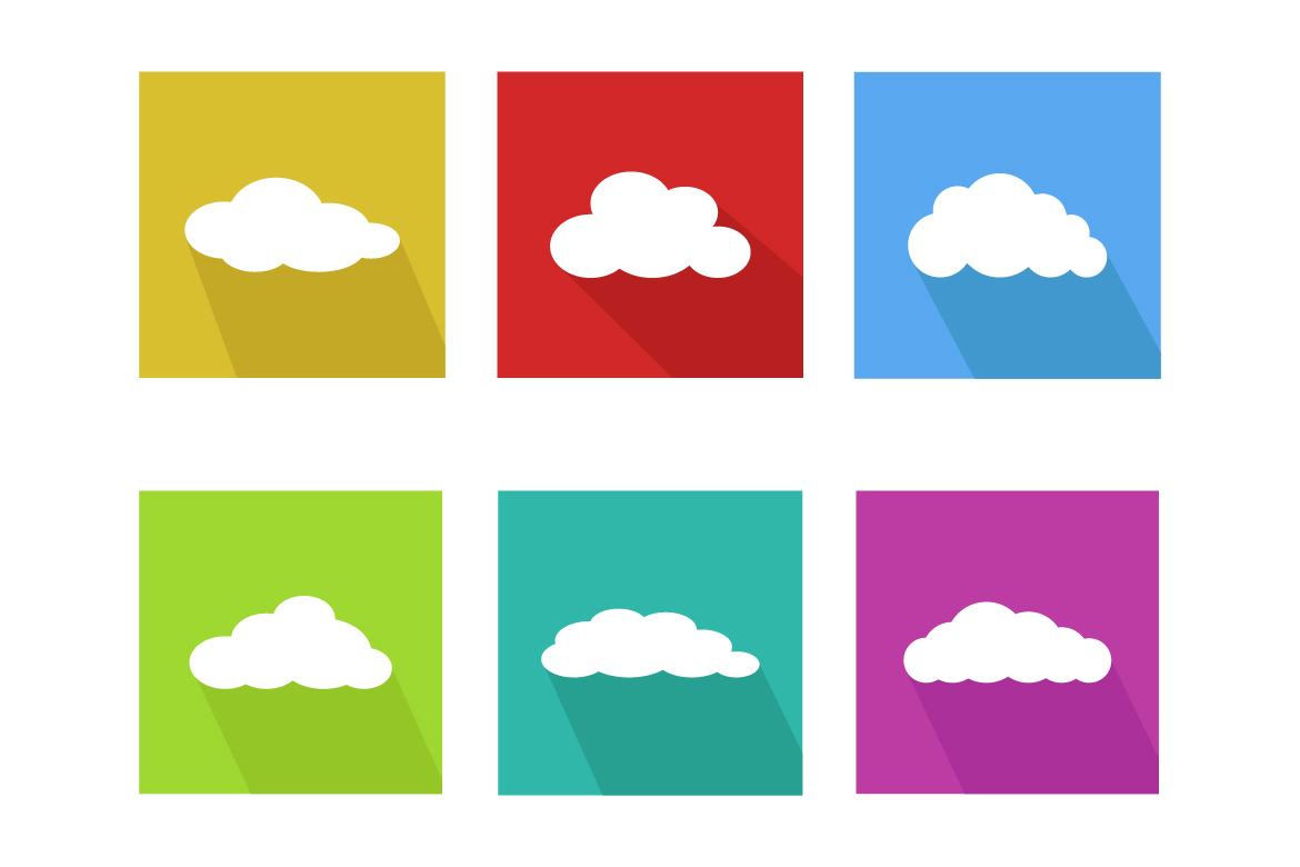 6 Vector Shapes - cloud icons | Deeezy