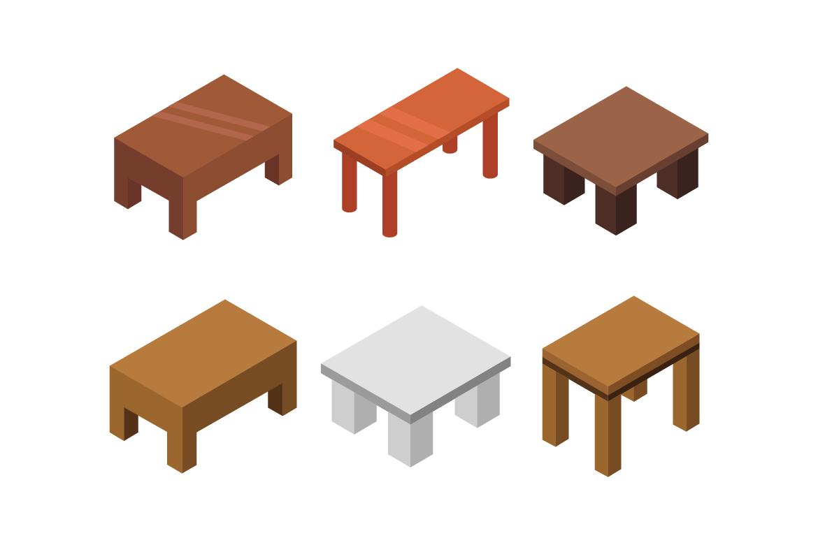 6 isometric interior set - tables 2 | Deeezy