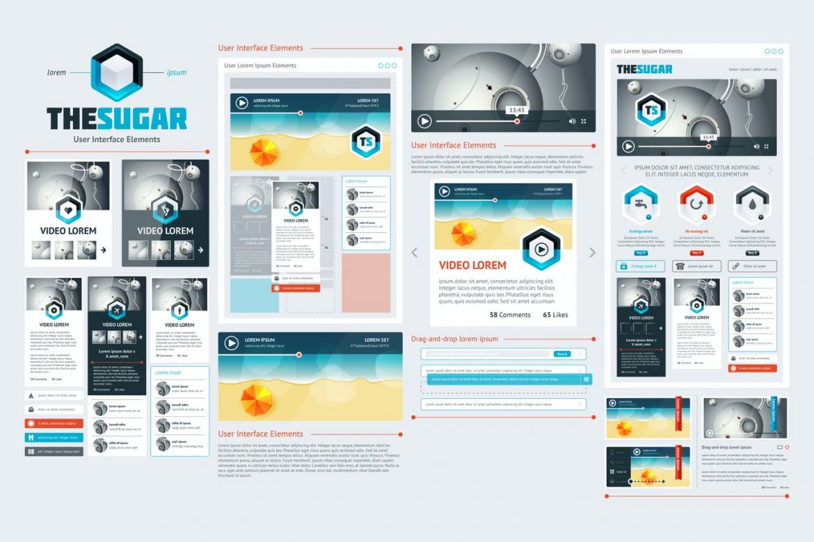 Infographics element with Vector GUI Template | Deeezy