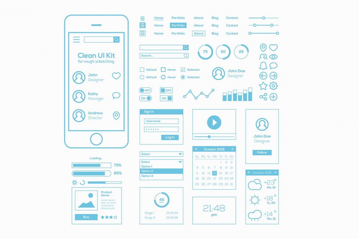 Blue UI Kit | Deeezy