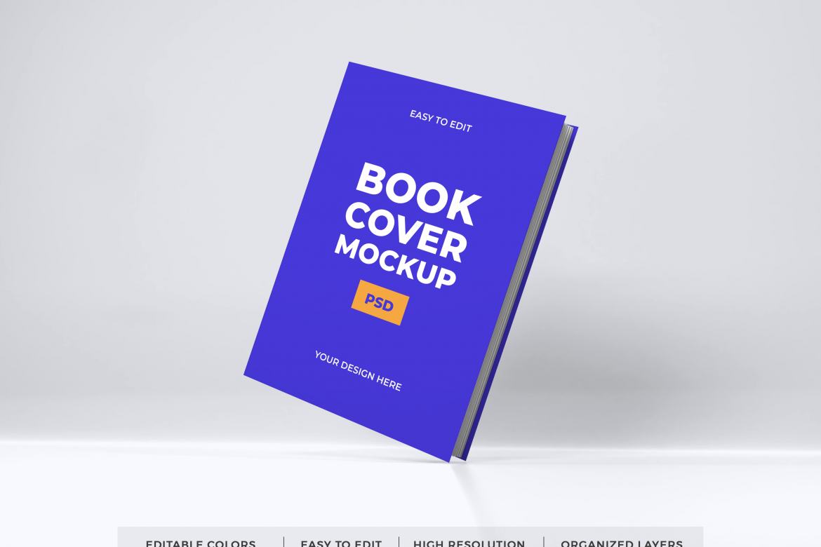 Realistic Book Cover Mockup Template Deeezy