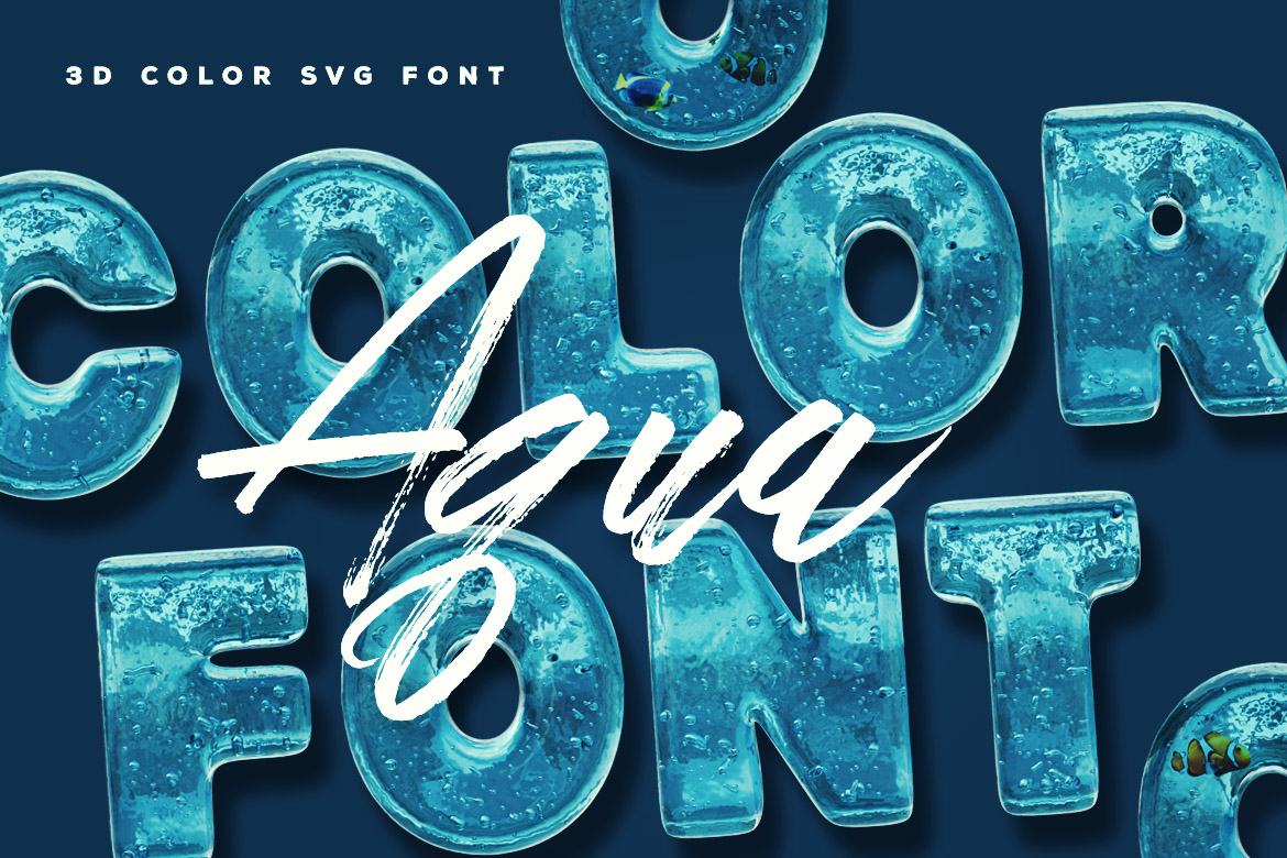 Aqua - Color SVG Font | Deeezy