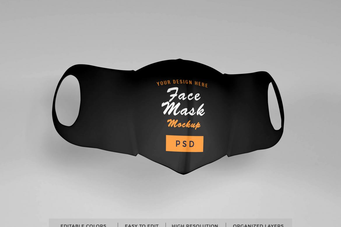 Realistic Face Mask Mockup Template | Deeezy