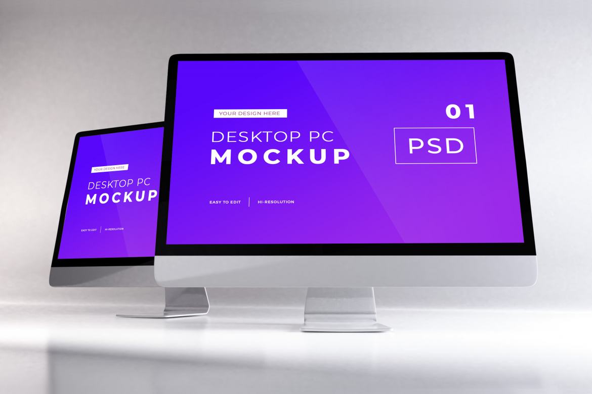 Free Personal Computer Mockup Template | Deeezy