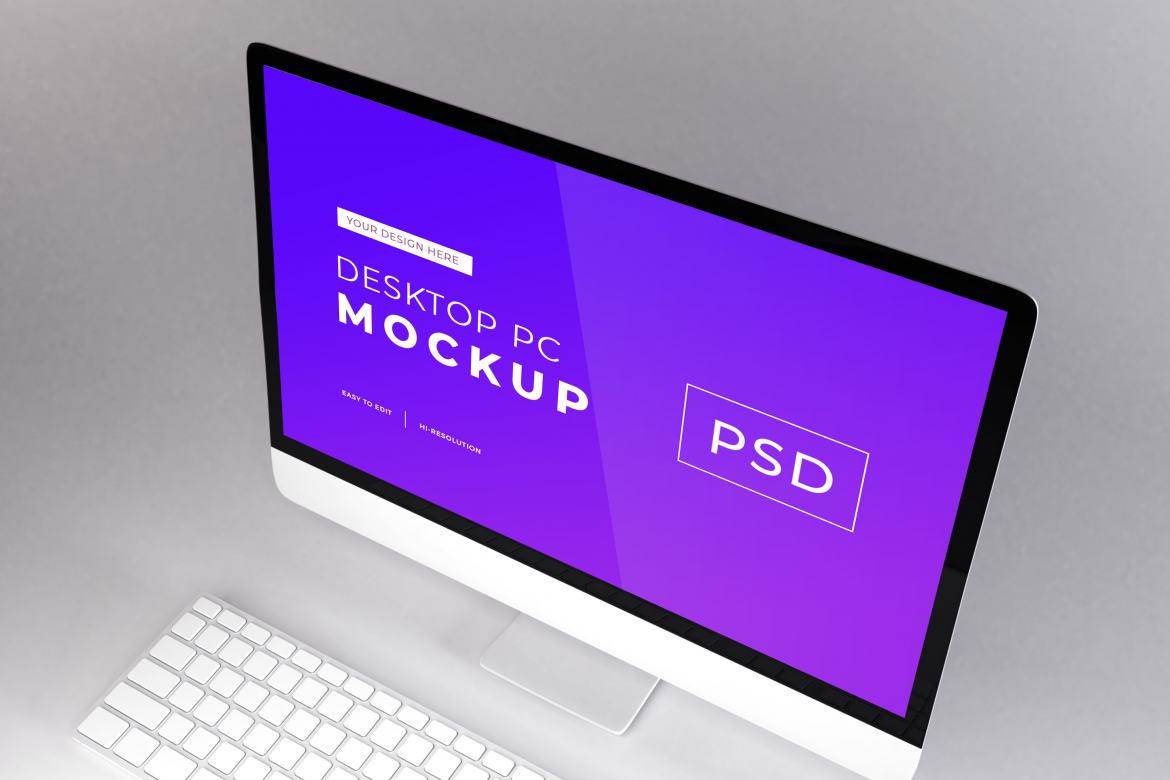 Free Personal Computer Mockup Template | Deeezy