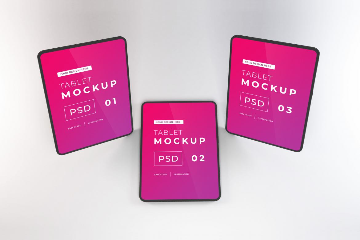 Realistic Tablet Device Mockup Template | Deeezy