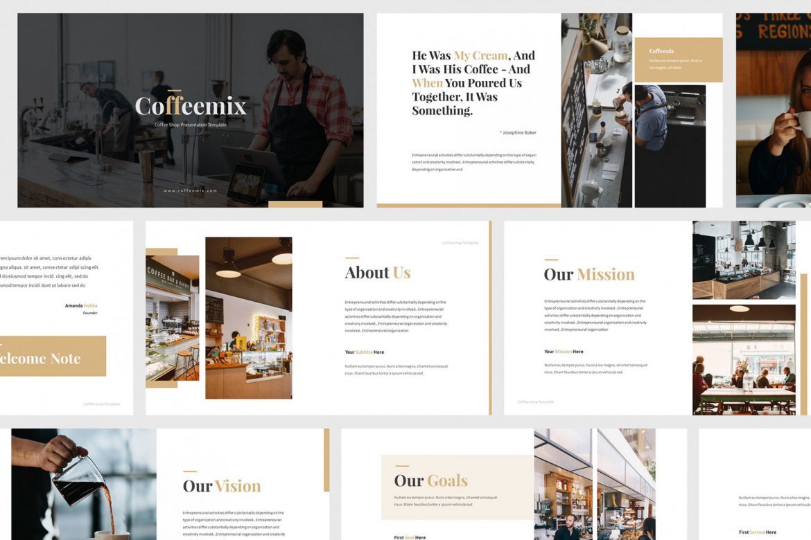 Coffee Shop Powerpoint Template | Deeezy