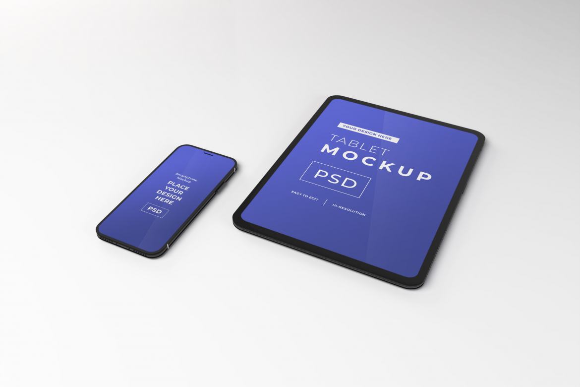 Realistic Tablet and Smartphone Device Mockup | Deeezy