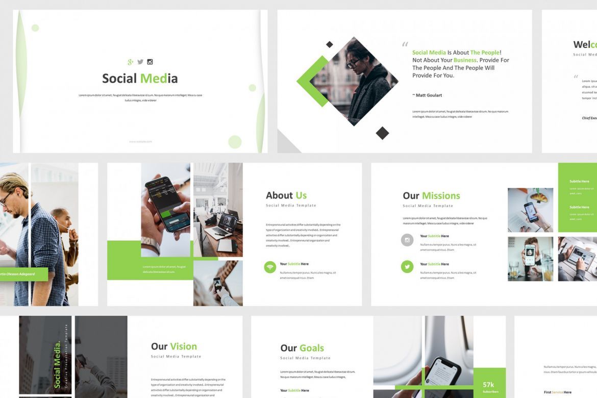 Social Media Powerpoint Template | Deeezy