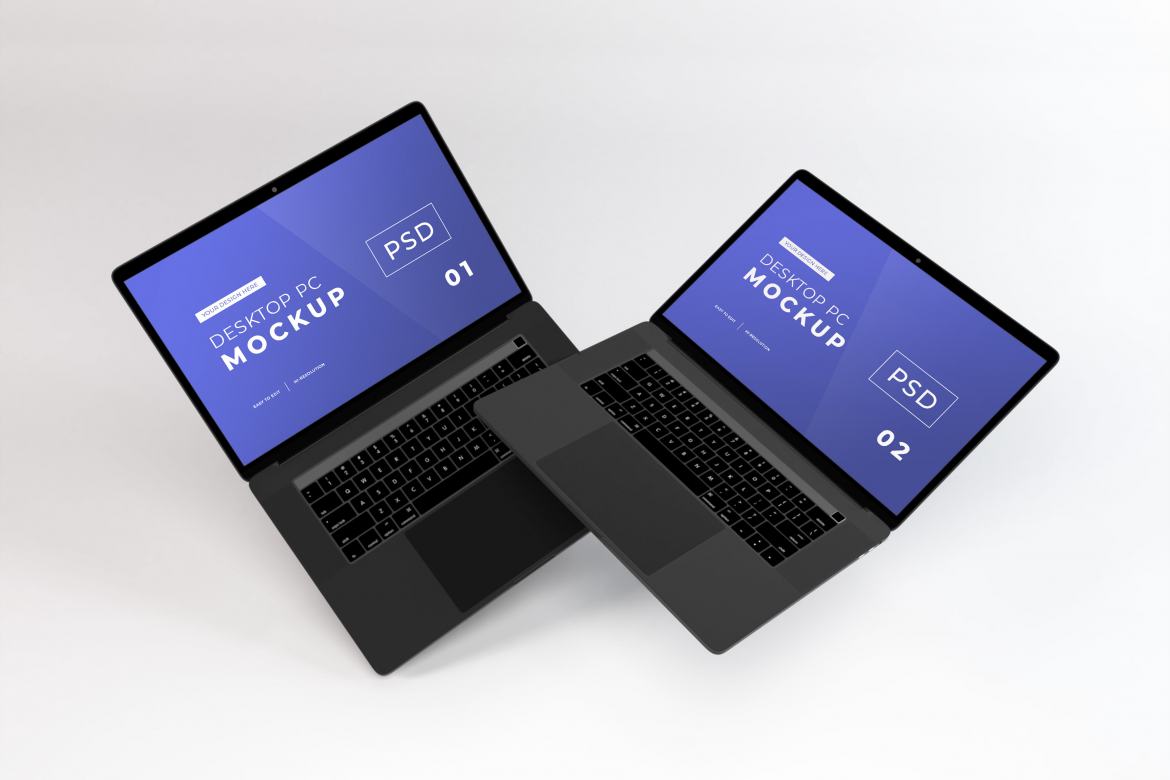 Realistic Macbook Pro Laptop Mockup Template | Deeezy