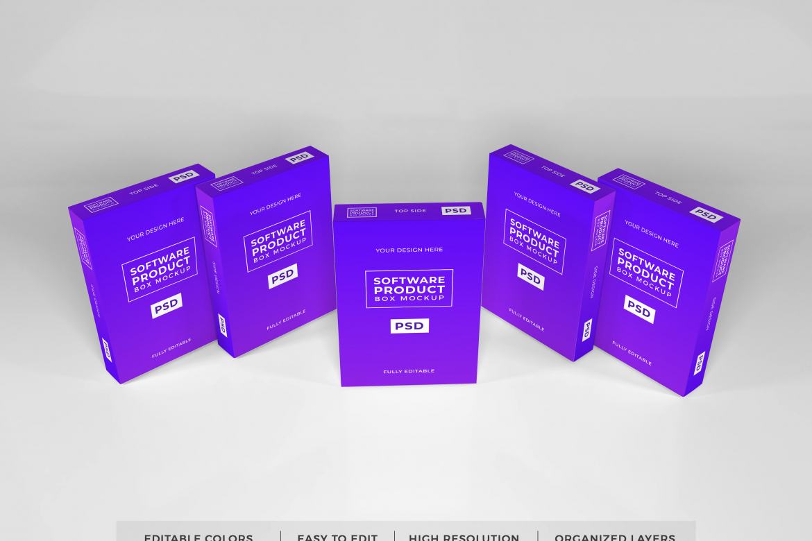 Realistic Software Box Mockup Template | Deeezy