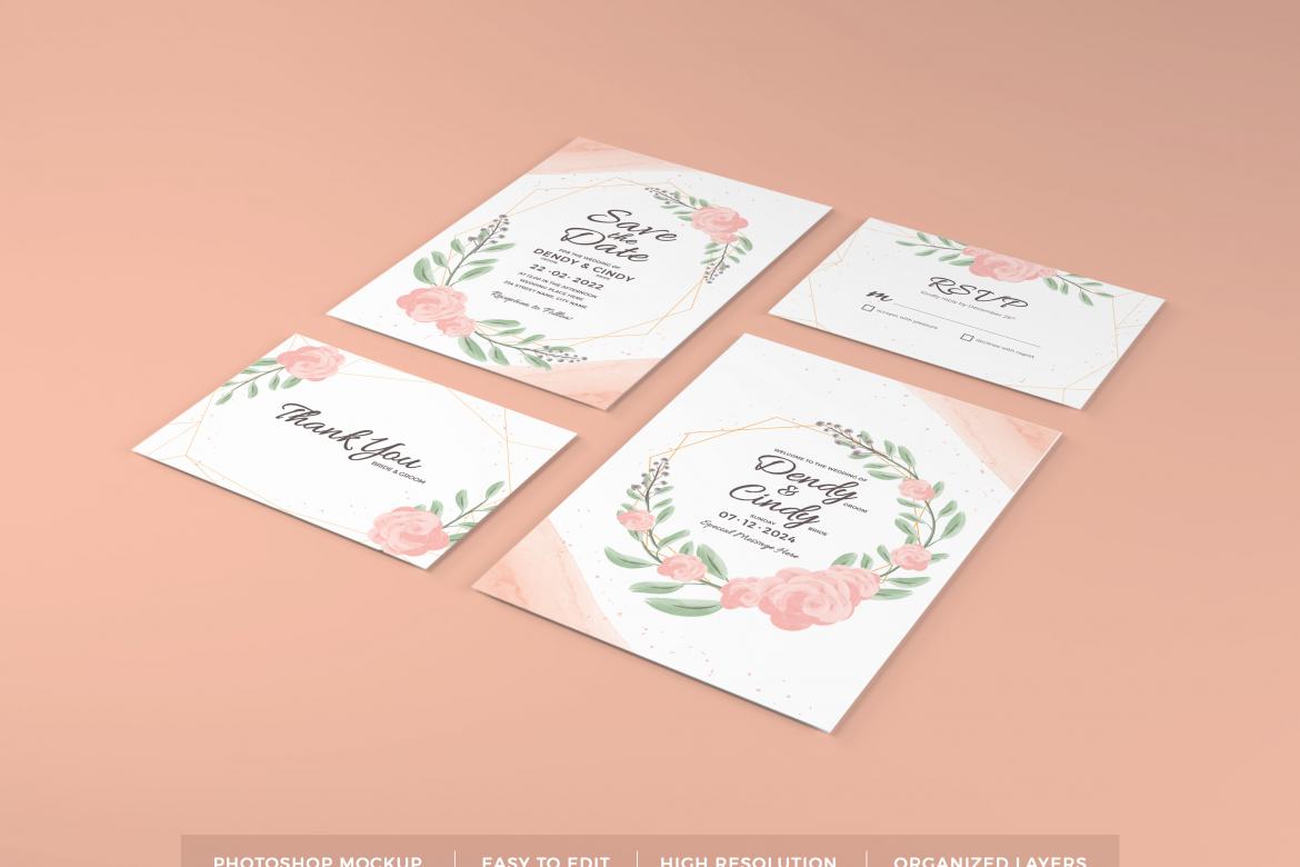 Realistic Paper Stationery Mockup Template | Deeezy
