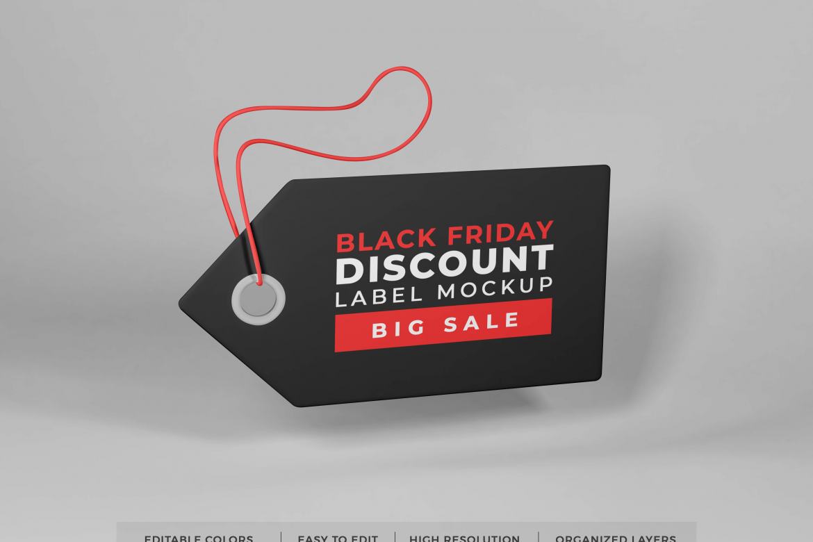 Realistic Price Tag Mockup Template | Deeezy