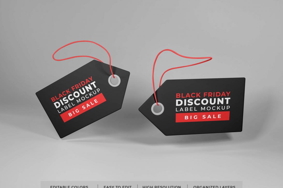Realistic Price Tag Mockup Template | Deeezy