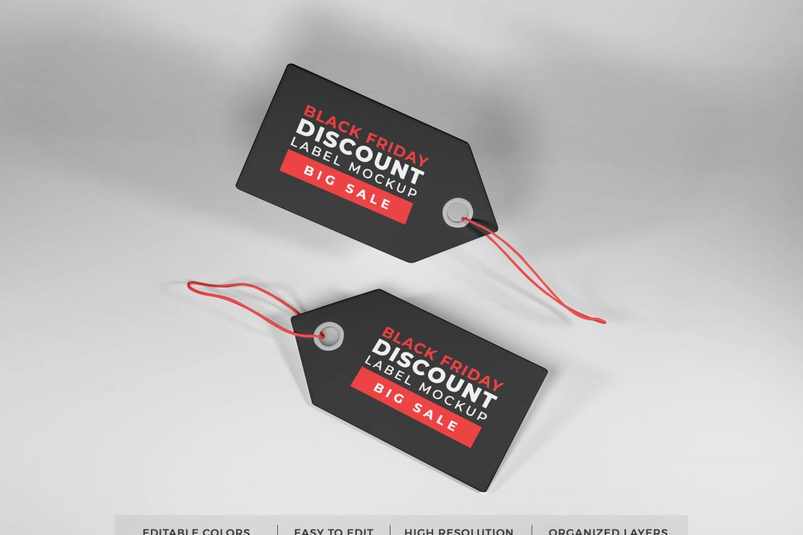 Realistic Price Tag Mockup Template | Deeezy