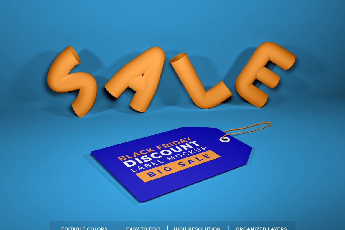 Realistic Price Tag Mockup Template | Deeezy