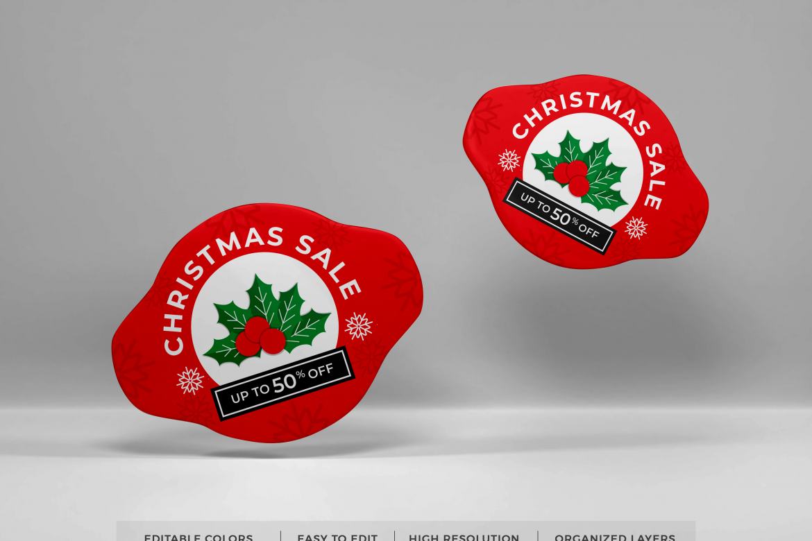 Free Sticker Label Badge Mockup Template | Deeezy