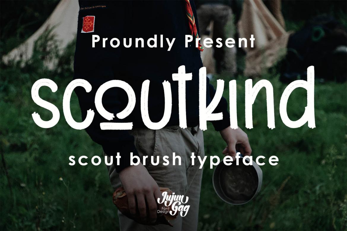 Scoutkind Brush Typeface | Deeezy